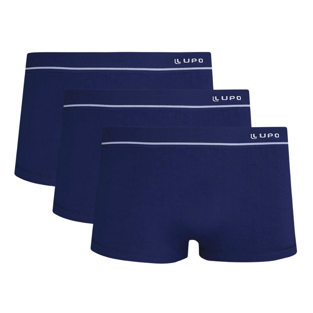 Kit 3 Cuecas Sunga da Lupo sem costura na cor Azul Marinho aqui na ...