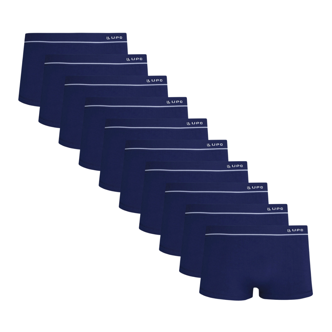 Kit 10 Cuecas Sunga da Lupo sem costura na cor Azul Marinho aqui na ...